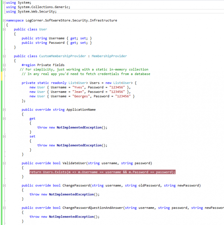 How to configure Custom Membership and Role Provider using ASP.NET MVC | LogCorner.com