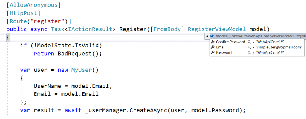 Token Based Authentication Using Core Web Api