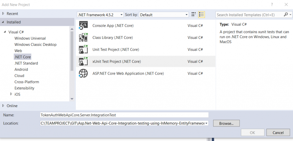 Aspnet Core Web Api Integration Testing Using Inmemory Entityframeworkcore Sqlite And Xunit2